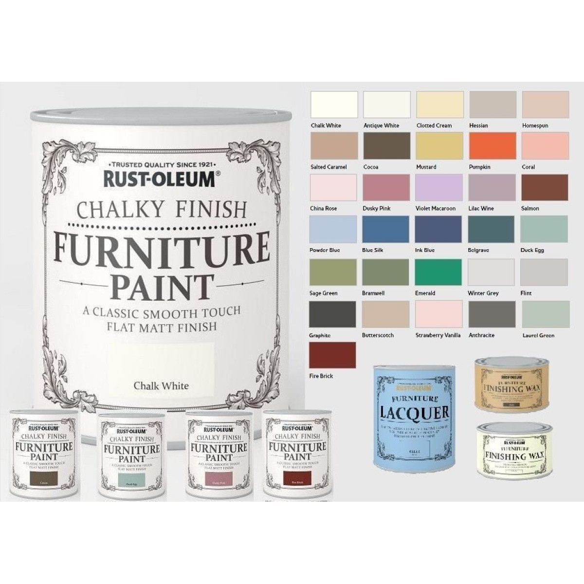 Chalky Finish Furniture Antique White 750 ml - ABW-Royal