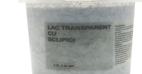 Lac Transparent Cu Sclipici Alb Reflexiv 2.5 Litri - ABW-Royal