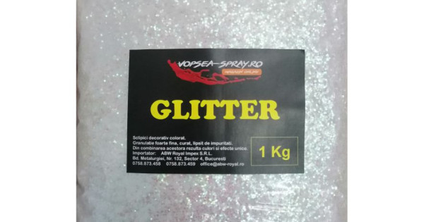 Sclipici Reflexiv Alb 1mm 1 Kg - ABW-Royal